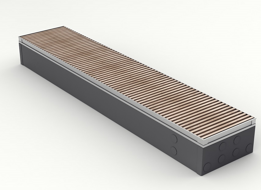 Lagetemperatuur-convector in put als alternatief voor vloerverwarming